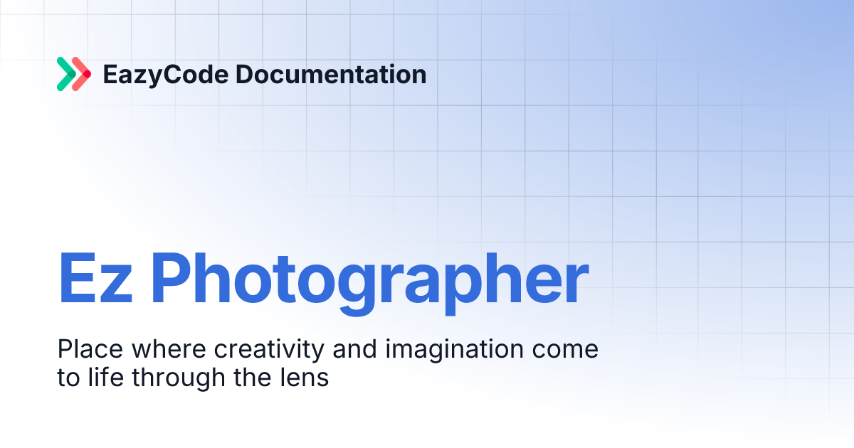 Ez Photographer | EazyCode Documentation