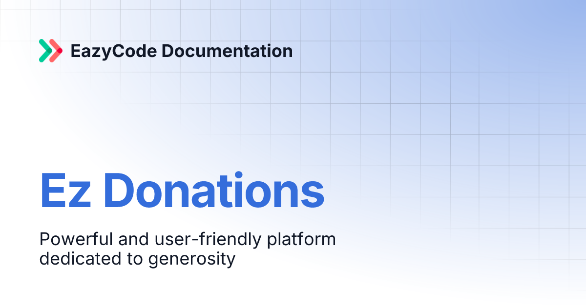 Ez Donations | EazyCode Documentation